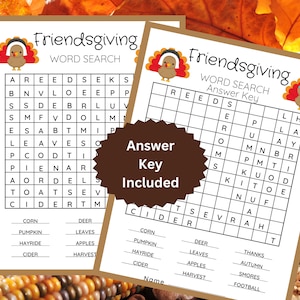 Friendsgiving Games Bundle, Printable Friendsgiving Games ...