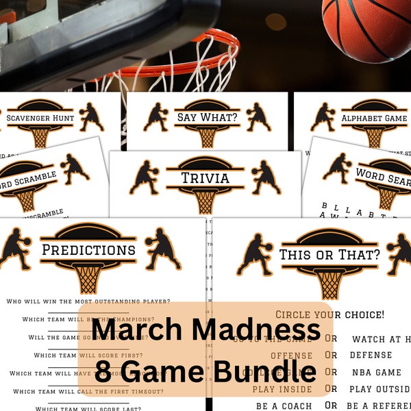 Basketball Printable Games - Etsy Australia