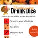 Thanksgiving Turkey Drunk Dice Printable Drinking Game Instant Download ...