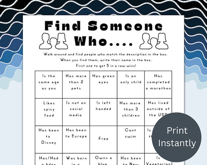 Ice Breaker Games Bundle Printable Icebreakers Dinner Party Games Get ...