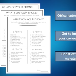 Office Party Game, What's on Your Phone?, Team Building Game, Work Game ...