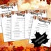 Thanksgiving Dinner Party Game for Kids and Adults, Printable ...