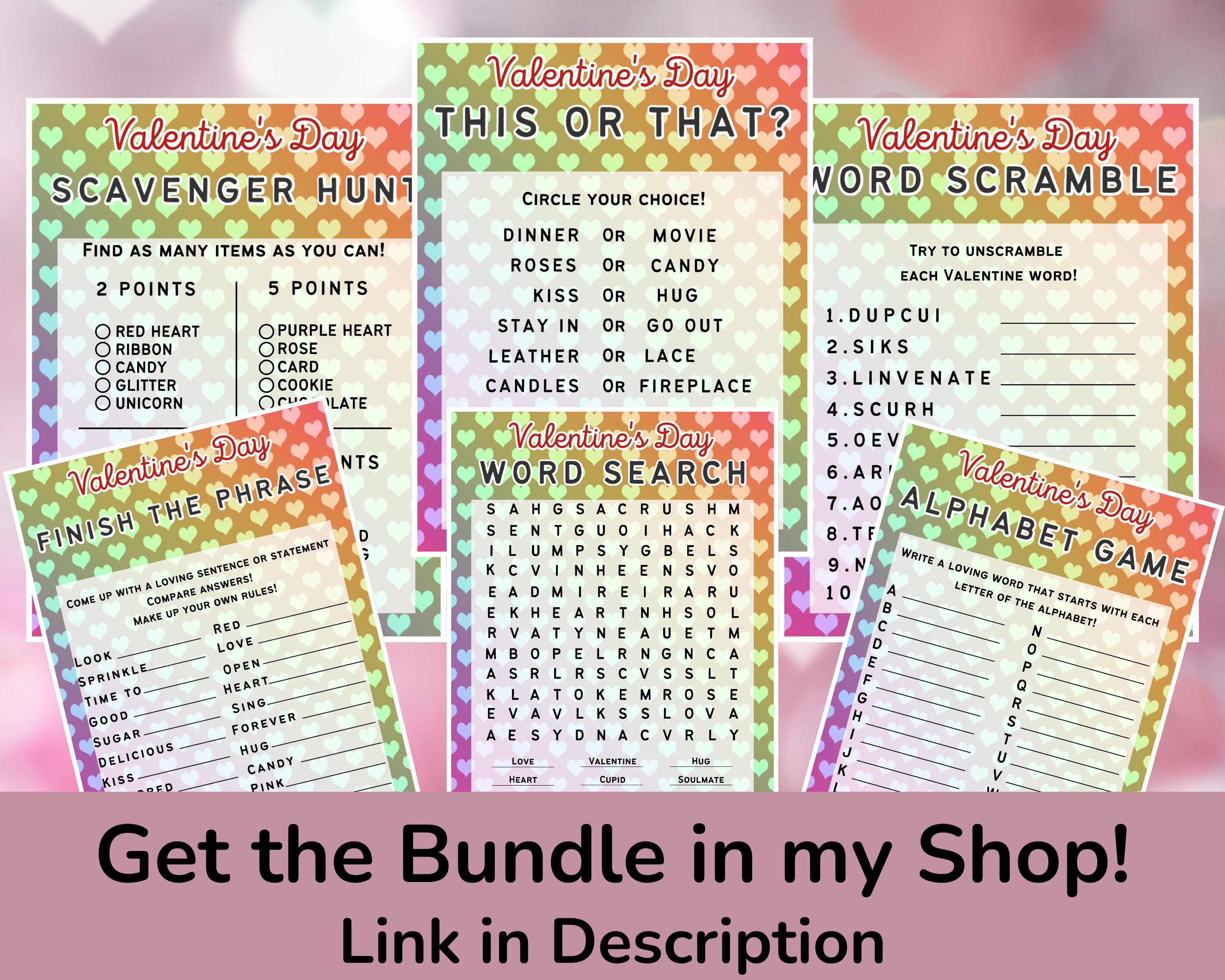 Printable Valentine's Day Alphabet A-Z Game for Kids & Adults ...