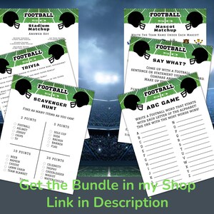 Super Football Bowl Scavenger Hunt, Game Day Activities, Football Party ...