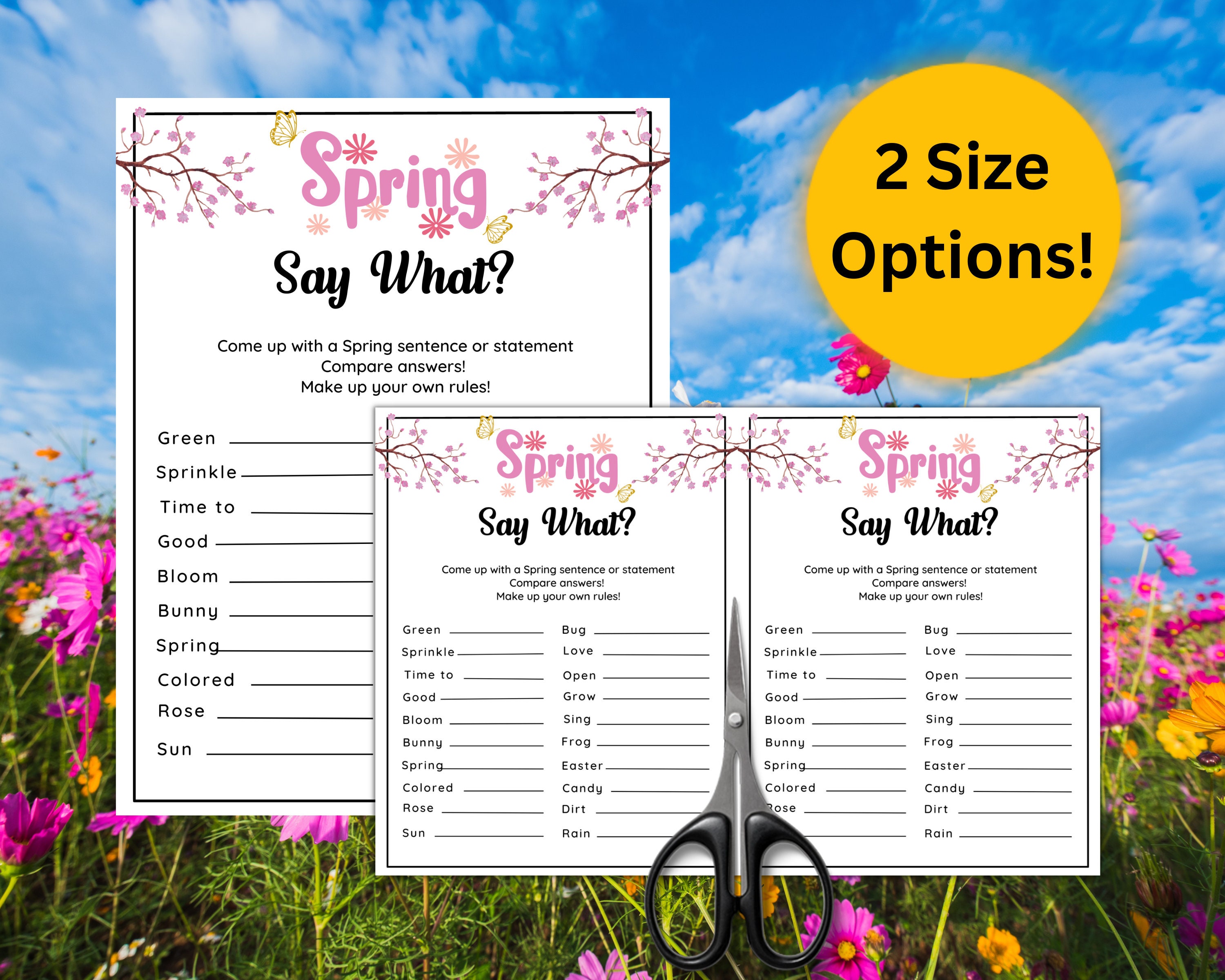 Printable Spring Game for Kids & Adults, Classroom Spring Activity for ...