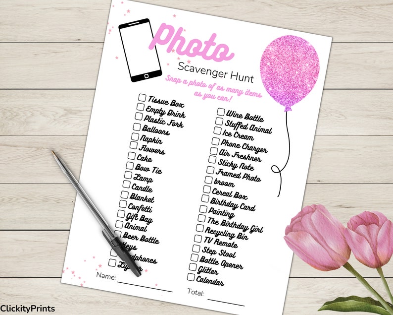 Pink Birthday Games for Her, Printable Birthday Game Bundle, Birthday ...