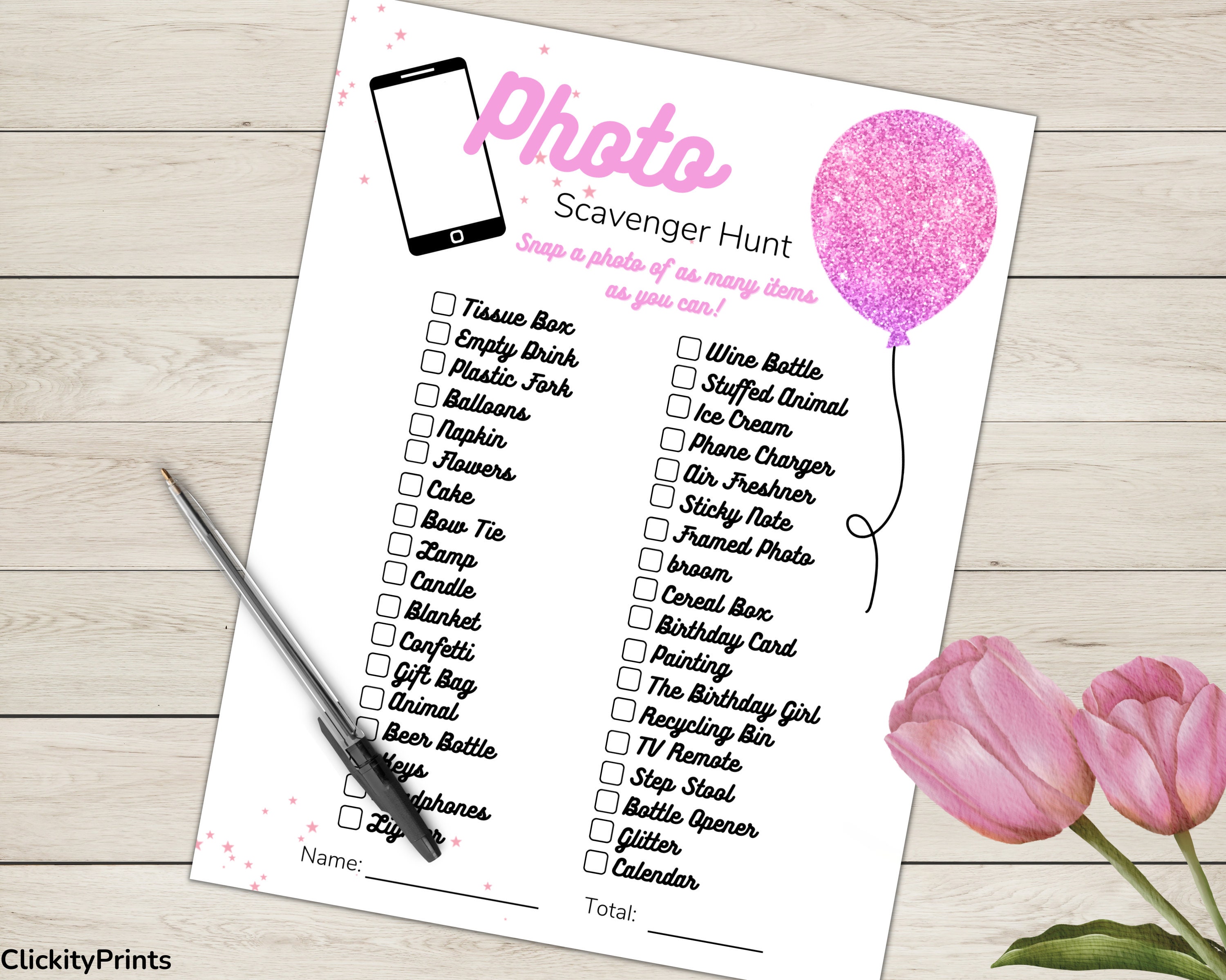 Pink Birthday Games for Her, Printable Birthday Game Bundle, Birthday ...