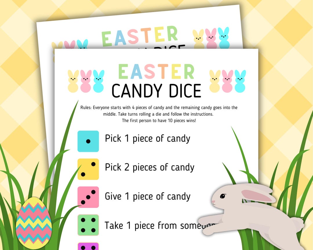 Candy Dice Game, Easter Party Games, Candy Game, Kids Games, Office ...