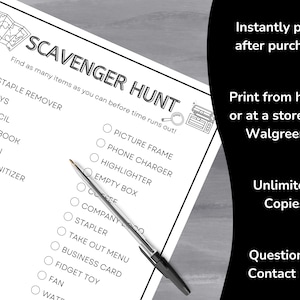 Office Work Party Scavenger Hunt, Team Building Activity for Employees ...