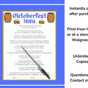 Oktoberfest Game, Printable Oktoberfest Game, Beer Festival Game ...