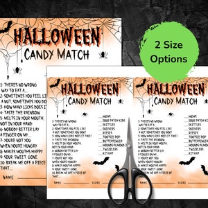 Halloween Candy Match-printable Halloween Game-candy Game-halloween ...