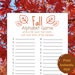 Fall Finish the Phrase Game, Printable or Virtual Game for Adults or ...