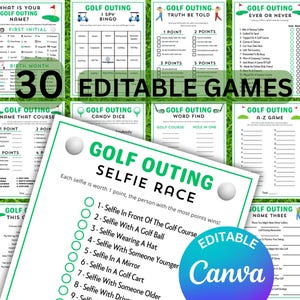 Editable Golf Games Bundle, Golf Outing Party Games, Printable Golf ...