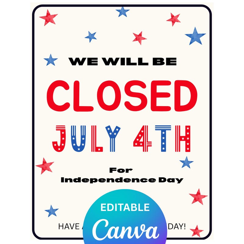 Closed July 3rd and 4th - Etsy