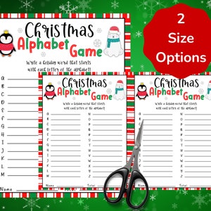 Christmas Alphabet Game, Christmas Games for Kids & Adults, Holiday ...