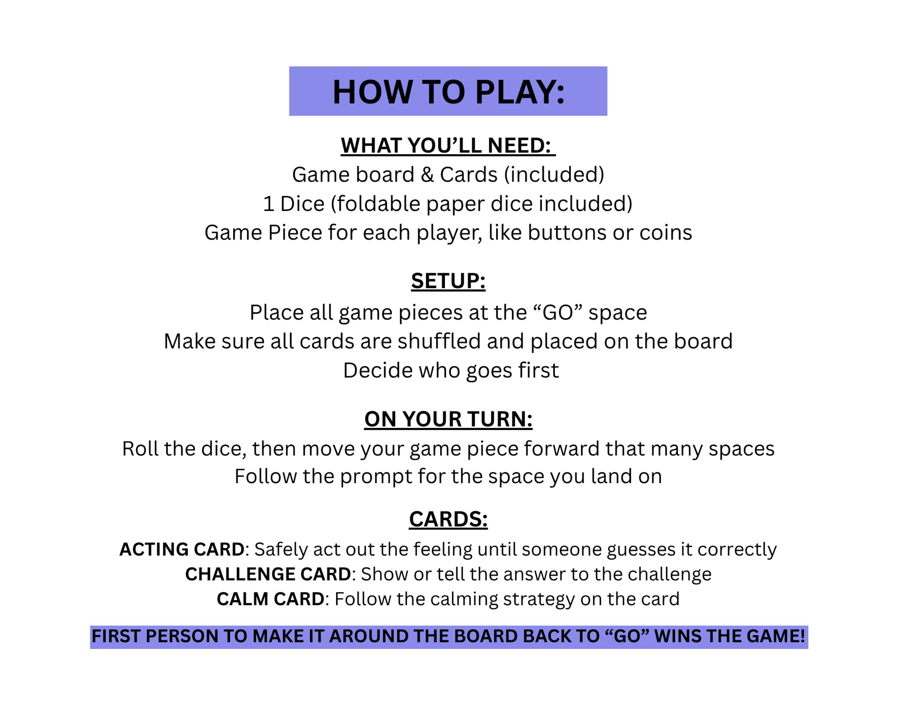 Social Emotional Learning SEL Board Game for Kids Instant Download ...