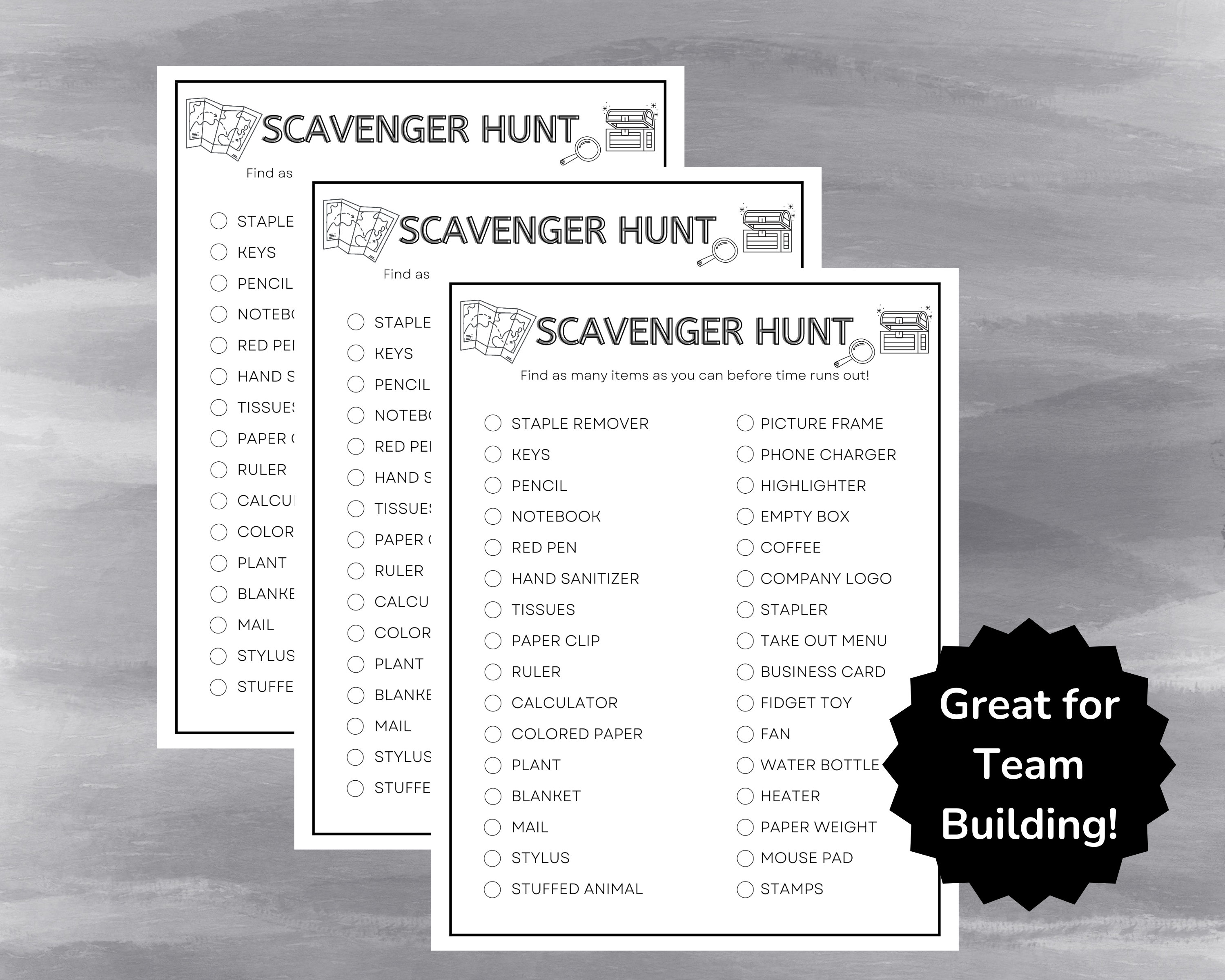 Office Work Party Scavenger Hunt, Team Building Activity for Employees ...