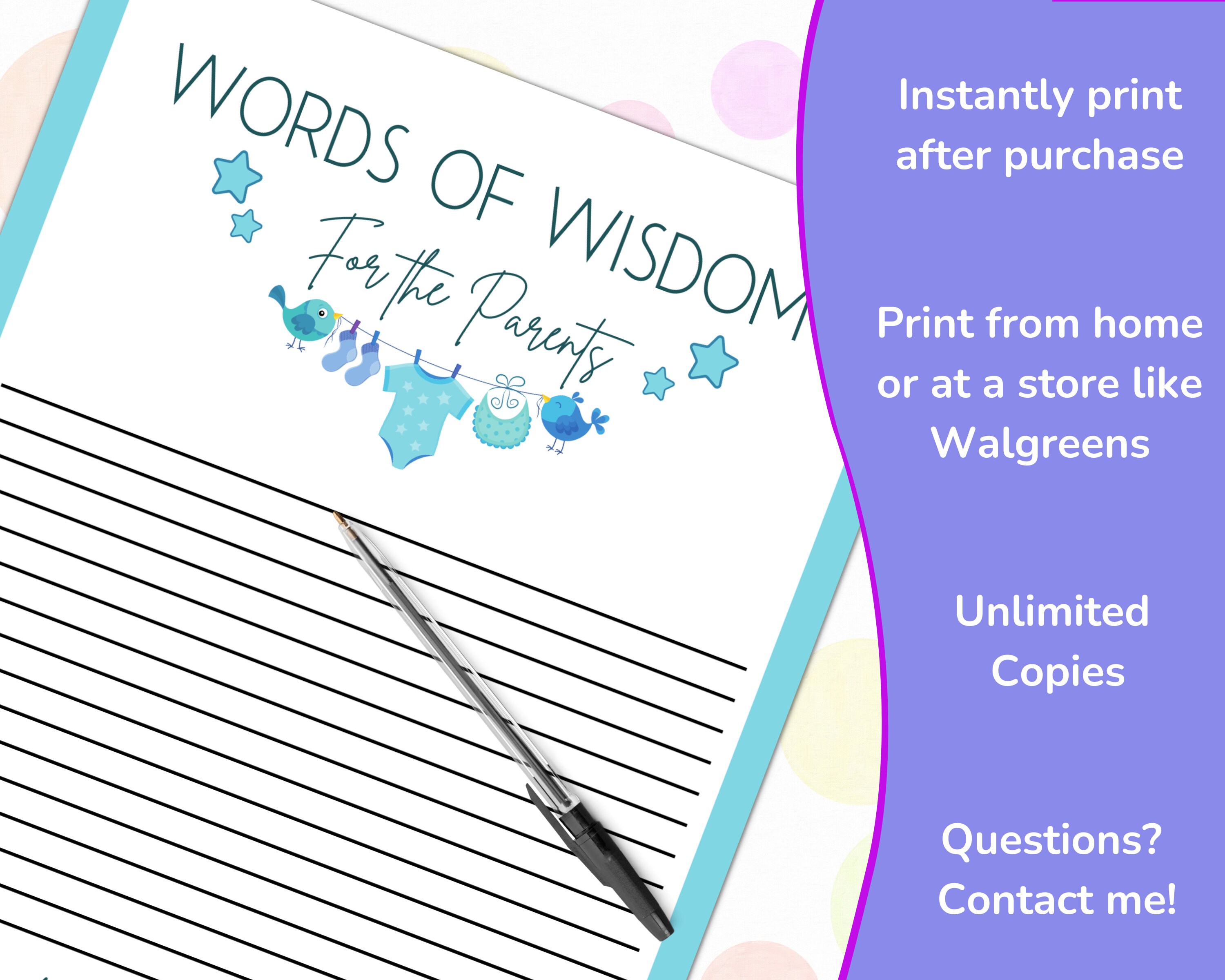 Boy Baby Shower Printable Game Bundle, Blue Baby Shower Games, Baby ...