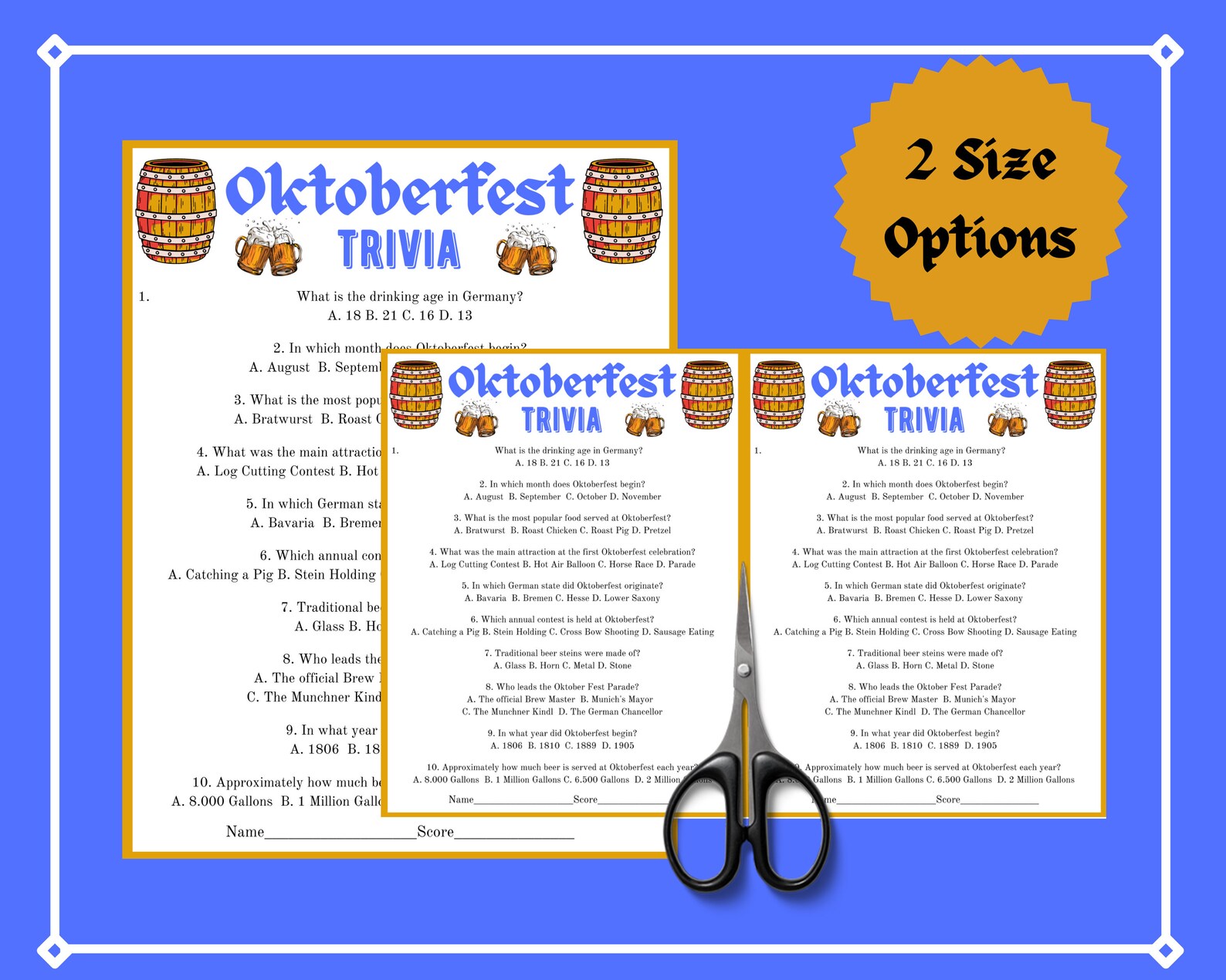 Oktoberfest Game, Printable Oktoberfest Game, Beer Festival Game ...