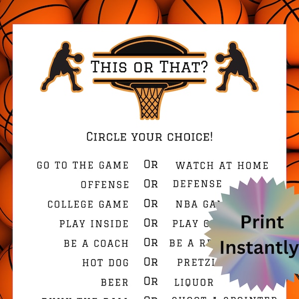 Basketball Printable Games - Etsy Australia