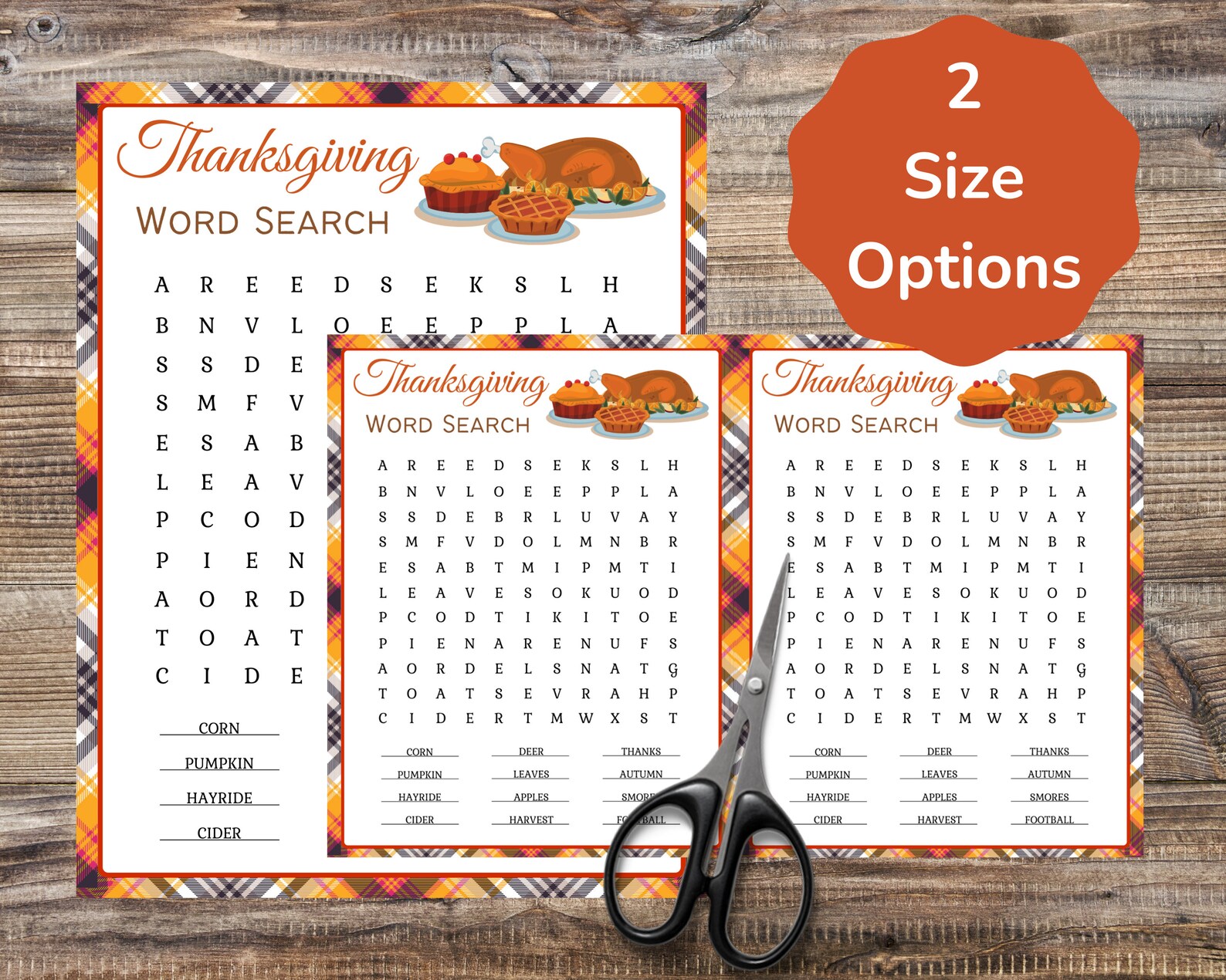 Thanksgiving Dinner Party Word Search for Kids & Adults, Instant ...