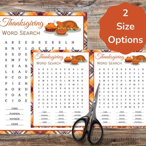 Thanksgiving Dinner Party Word Search for Kids & Adults, Instant ...
