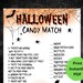 Halloween Candy Match-printable Halloween Game-candy Game-halloween ...
