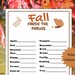 Fall Finish the Phrase-autumn Finish the Phrase-fall Family Game-autumn ...