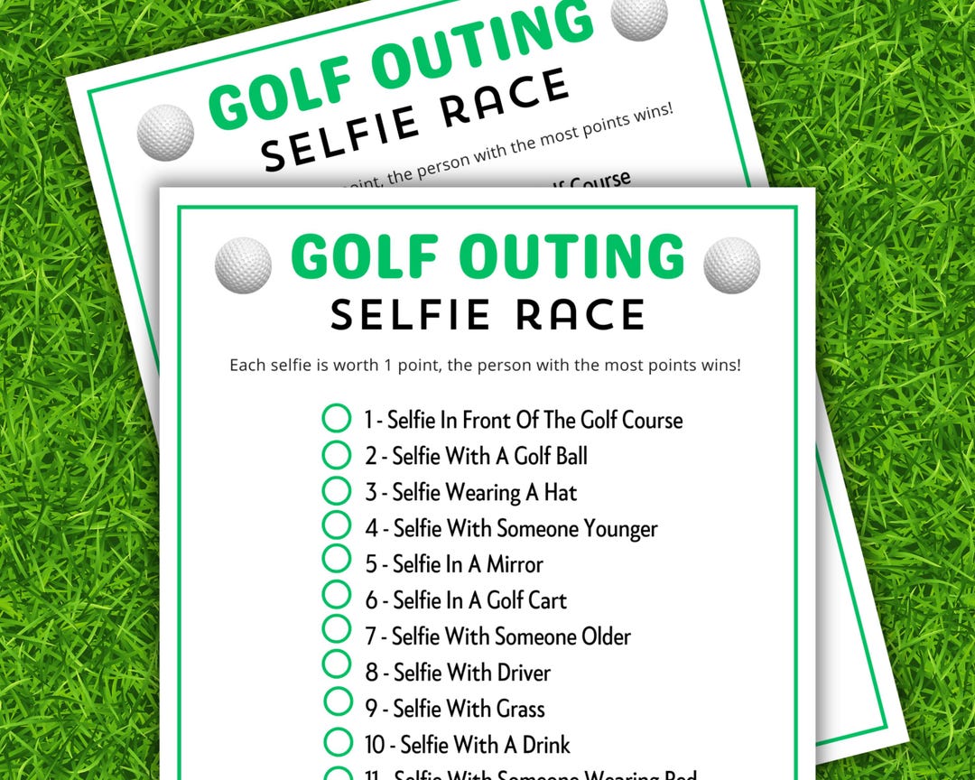 Golf Selfie Race Game, Printable Golf Retreat Activity, Work Golf ...