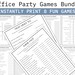 Office Party Games Bundle Printable Games for Work Team Building ...