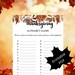 Thanksgiving Dinner Party Game for Kids and Adults, Printable ...