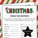 Finish the Sentence Christmas Activity for School or Office, Printable ...