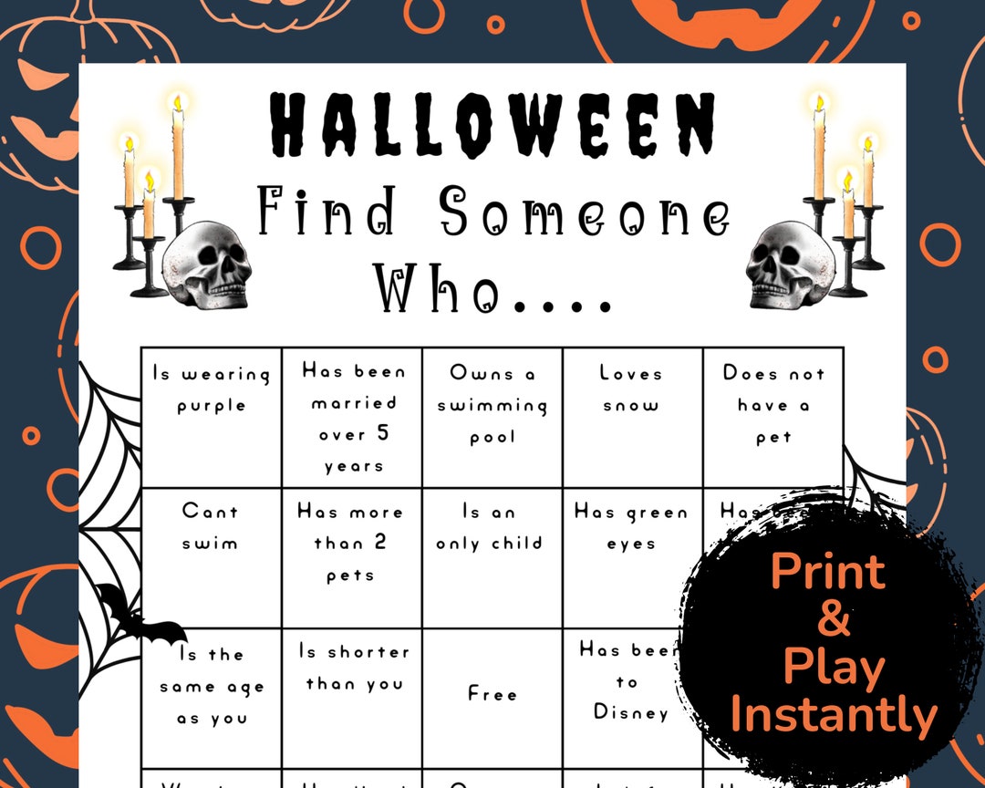 Find Someone Who Game, Party Starter Games, Icebreaker Games, Office ...