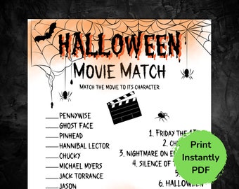 Halloween Movie Game - Etsy