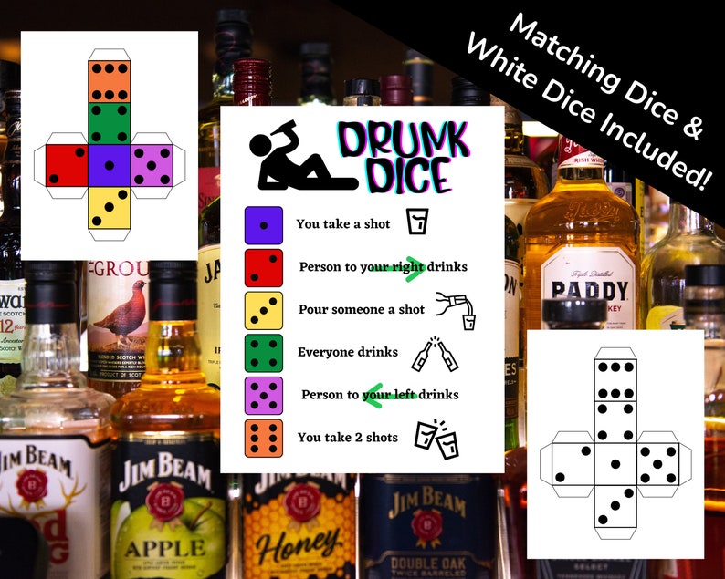 Drunk Dice Party Game, Virtual Drinking Game, Adult Party Games, Ladies ...