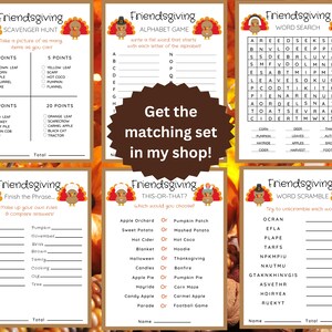 Friendsgiving Game, Printable Thanksgiving Word Scramble Game ...