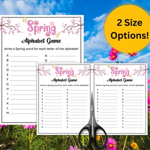 Printable Spring ABC Alphabet Game for Kids & Adults, Classroom Spring ...