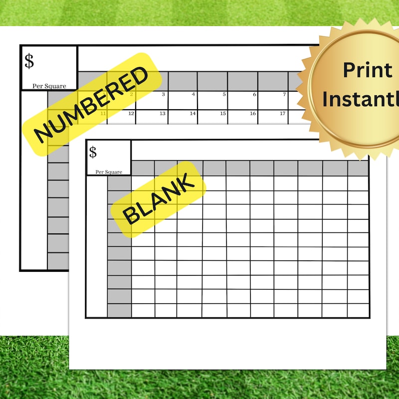 100 Square Raffle Board - Etsy Australia