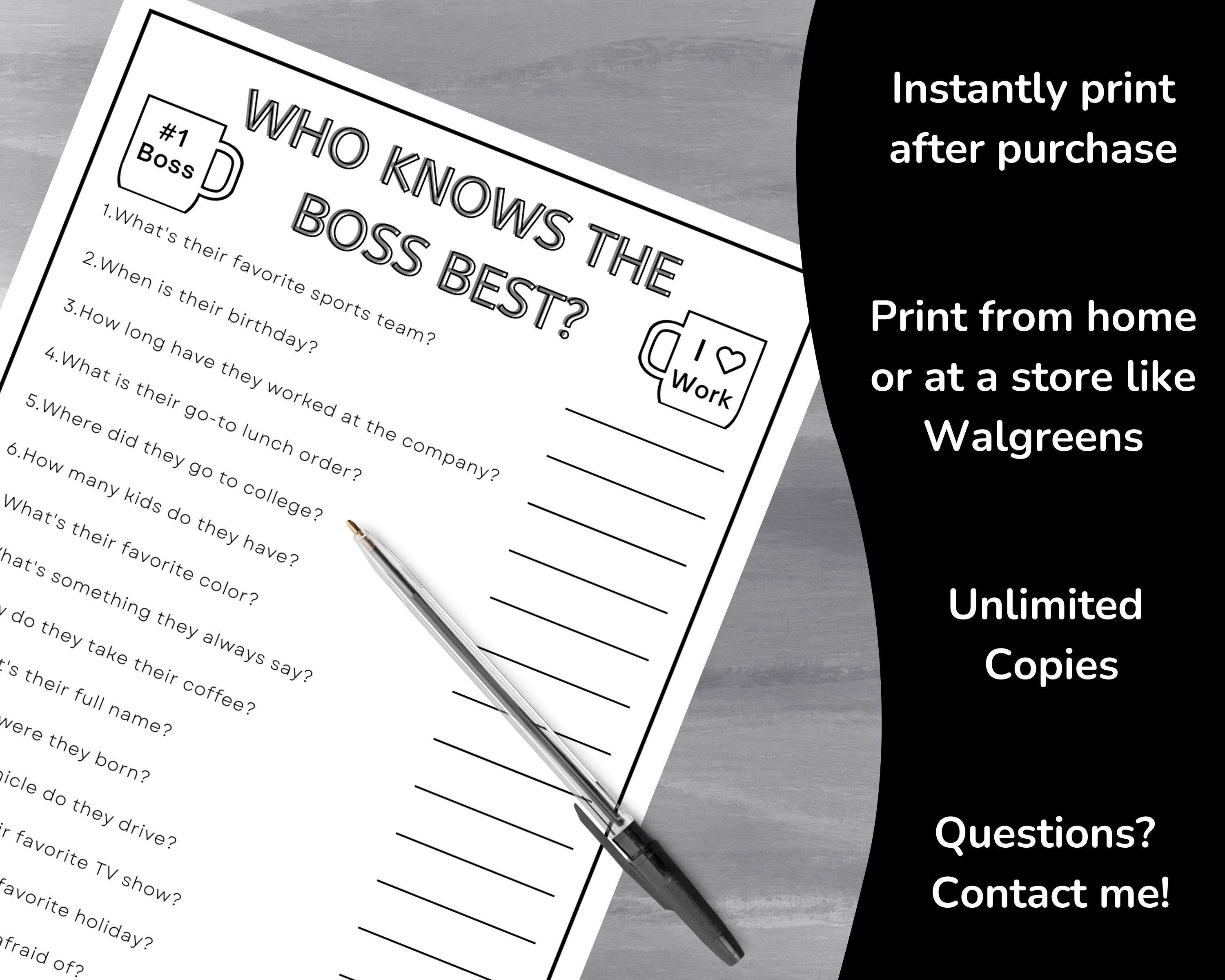Who Knows the Boss Best, Office Party, Get to Know Your Boss, Boss ...