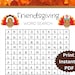 Friendsgiving Word Search, Thanksgiving Word Search, Party Games for ...