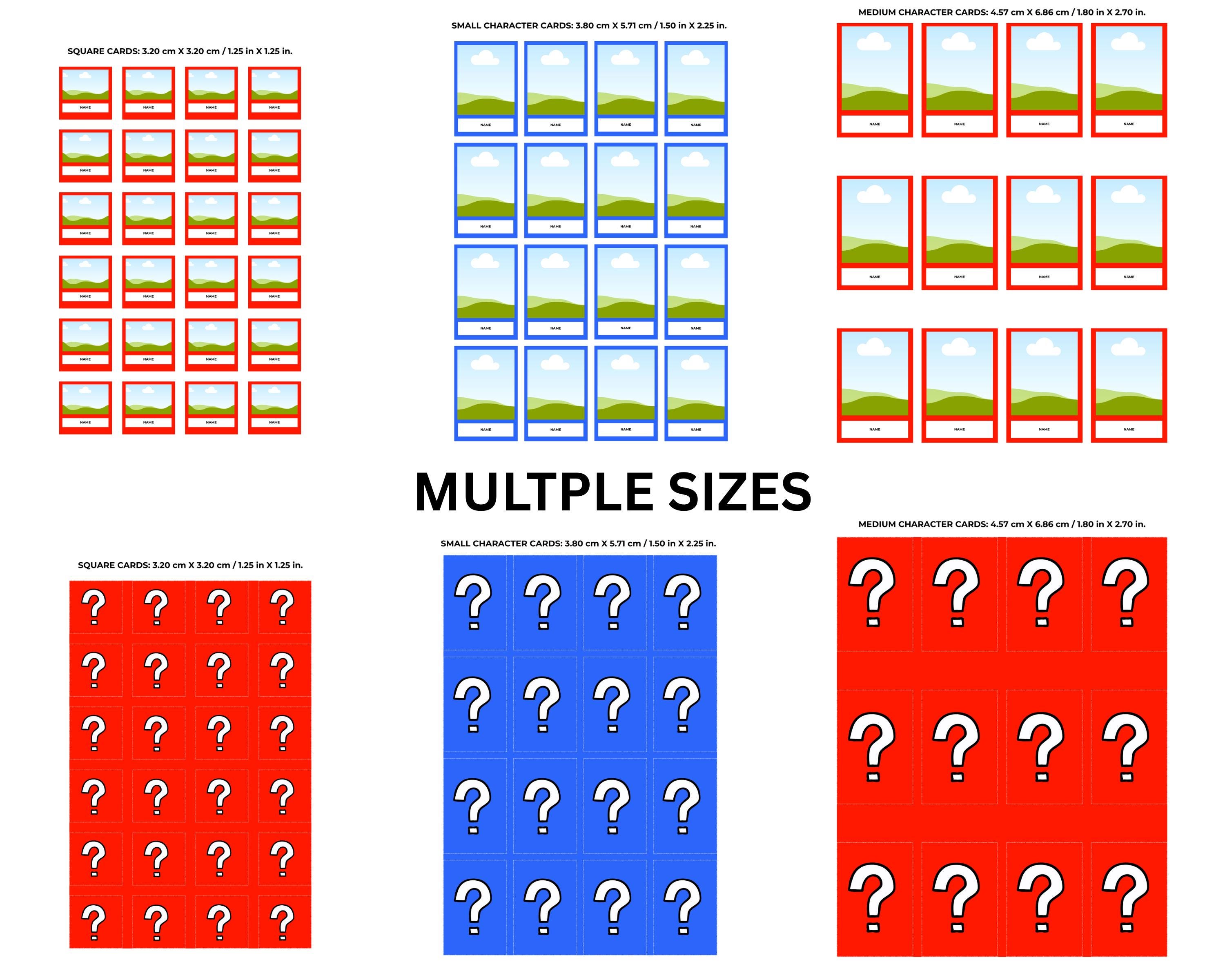 Editable Guess Who Game Cards, Custom Guess Who Template, Classroom ...