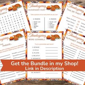 Thanksgiving Dinner Party This or That Game for Kids & Adults, Would ...