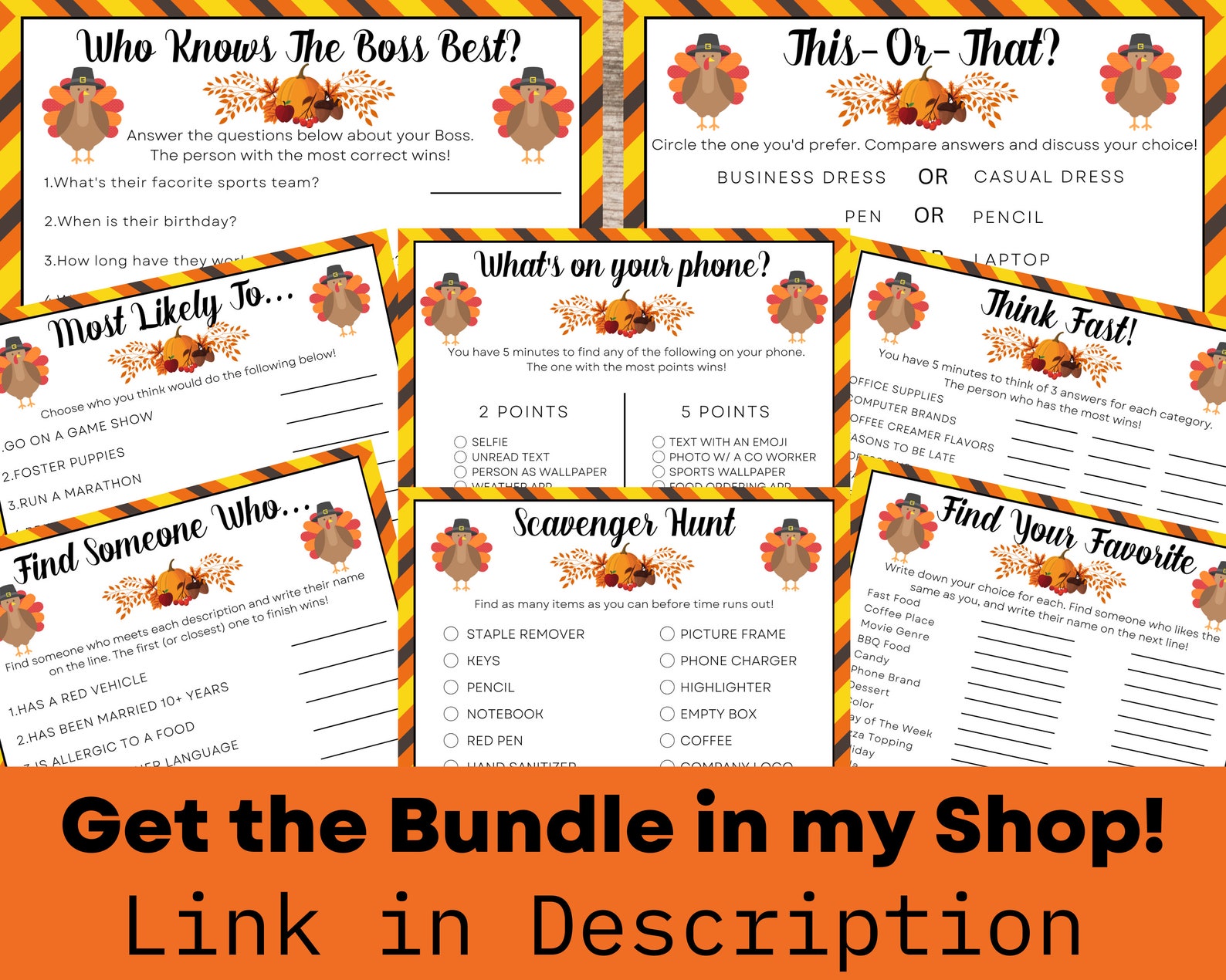 Thanksgiving Most Likely to Game, Thanksgiving Office Party Work Game ...