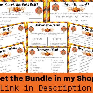 Thanksgiving Most Likely to Game, Thanksgiving Office Party Work Game ...