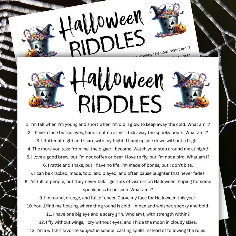 Riddle Me This Halloween - Etsy