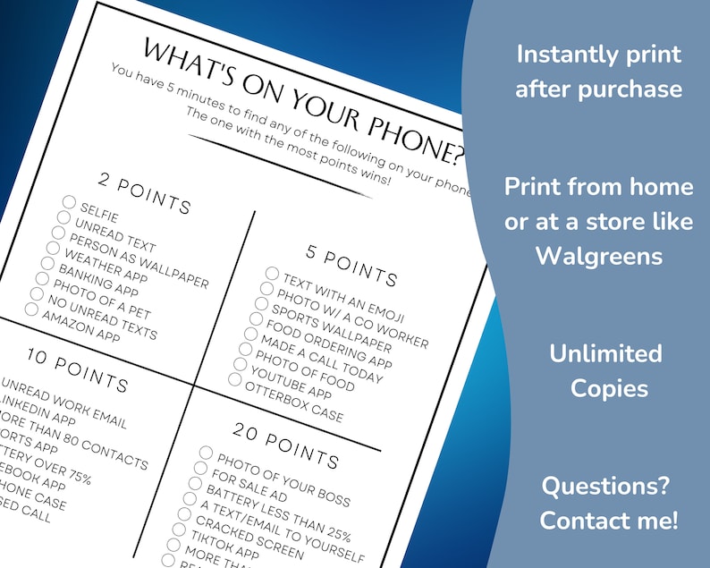 Office Party Game, What's on Your Phone?, Team Building Game, Work Game ...