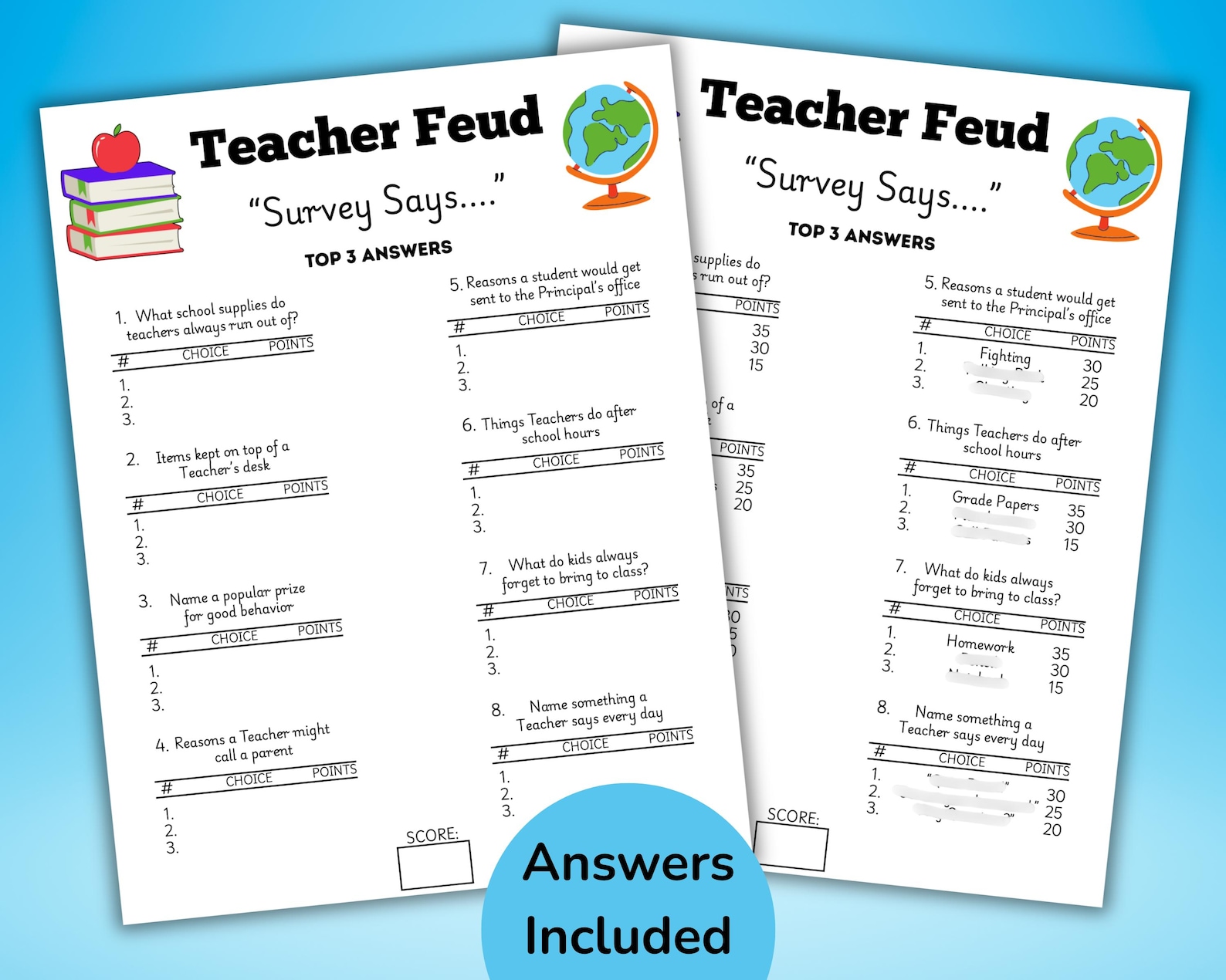 Teacher Feud Game, School Staff Feud, Teacher Appreciation Game ...