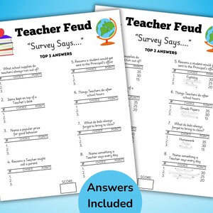 Teacher Feud Game, School Staff Feud, Teacher Appreciation Game ...