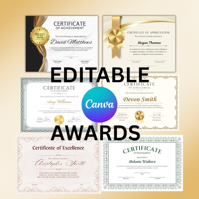 Sports Award Templates - Etsy