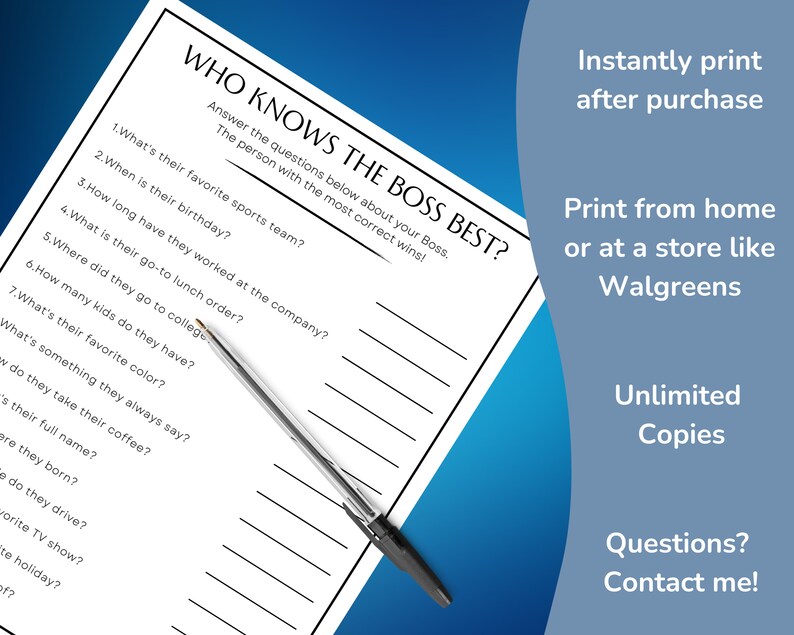 Who Knows the Boss Best, Office Party, Get to Know Your Boss, Boss ...